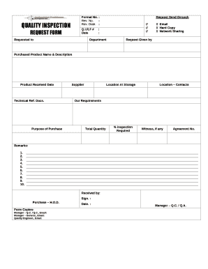 Fillable Online qualityinspection request form - Inpaspages.com Fax ...