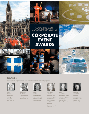 Fillable Online CORPORATE EVENT MAGAZINE S 3RD ANNUAL CORPORATE EVENT ...