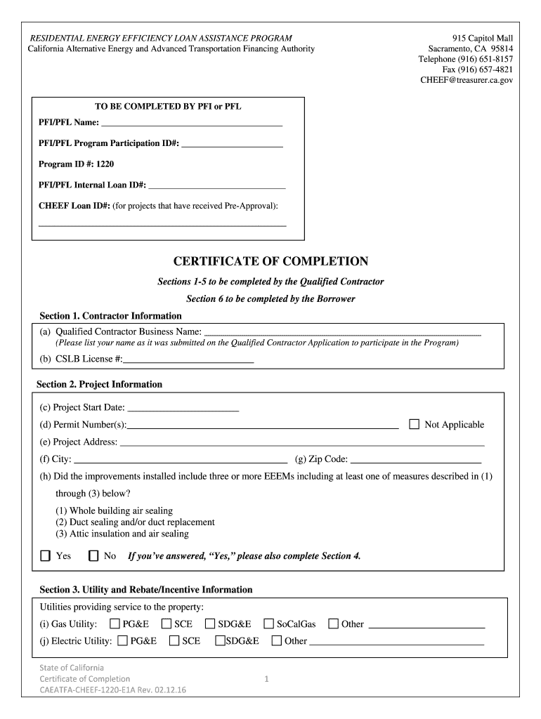 Fillable Online matadors Certificate of Completion - State Treasurer 's ...