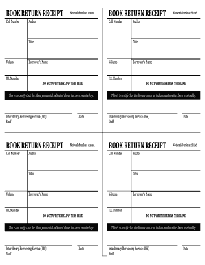 Fillable Online vm136 lib berkeley BOOK RETURN RECEIPT Fax Email Print ...