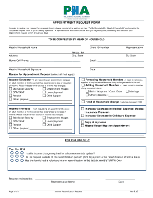 Fillable Online pha phila APPOINTMENT REQUEST FORM - pha.phila.gov ...