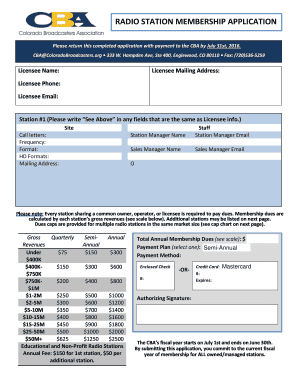 Fillable Online coloradobroadcasters RADIO STATION MEMBERSHIP ...