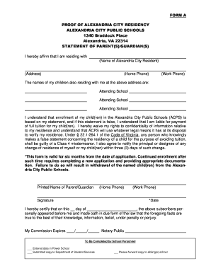 Fillable Online Proof of Residency Forms. Proof of Residency Forms Fax ...