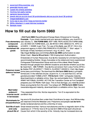 Fillable Online av weirdotohero How to fill out da form 5960 - av.weirdotohero.org - av ...