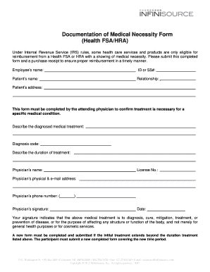 Fillable Online Documentation of Medical Necessity Form Fax Email Print ...