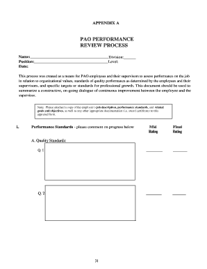 Fillable Online PAO PERFORMANCE REVIEW PROCESS - Capital Region BOCES ...