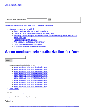 Fillable Online aetna medicare prior authorization fax form Fax Email ...