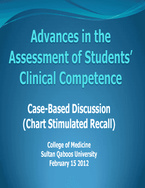Fillable Online Case-Based Discussion (Chart Stimulated Recall) Fax ...