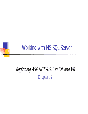 Fillable Online cse usf Working with MS SQL Server - USF Fax Email ...