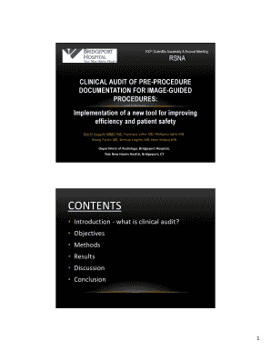 Fillable Online CLINICAL AUDIT OF PRE-PROCEDURE Fax Email Print - pdfFiller