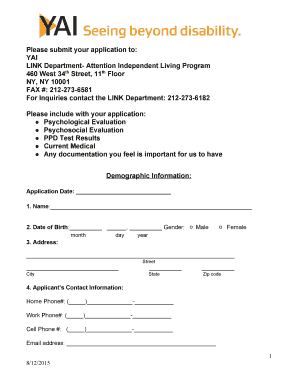 Fillable Online yai 5. Language: Check all that apply - yai.org Fax ...