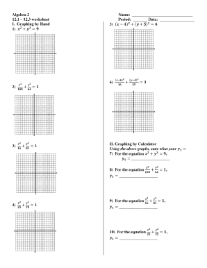 Fillable Online bisd303 Algebra 2 Name: 12.1 I. Graphing by Hand 5 ...