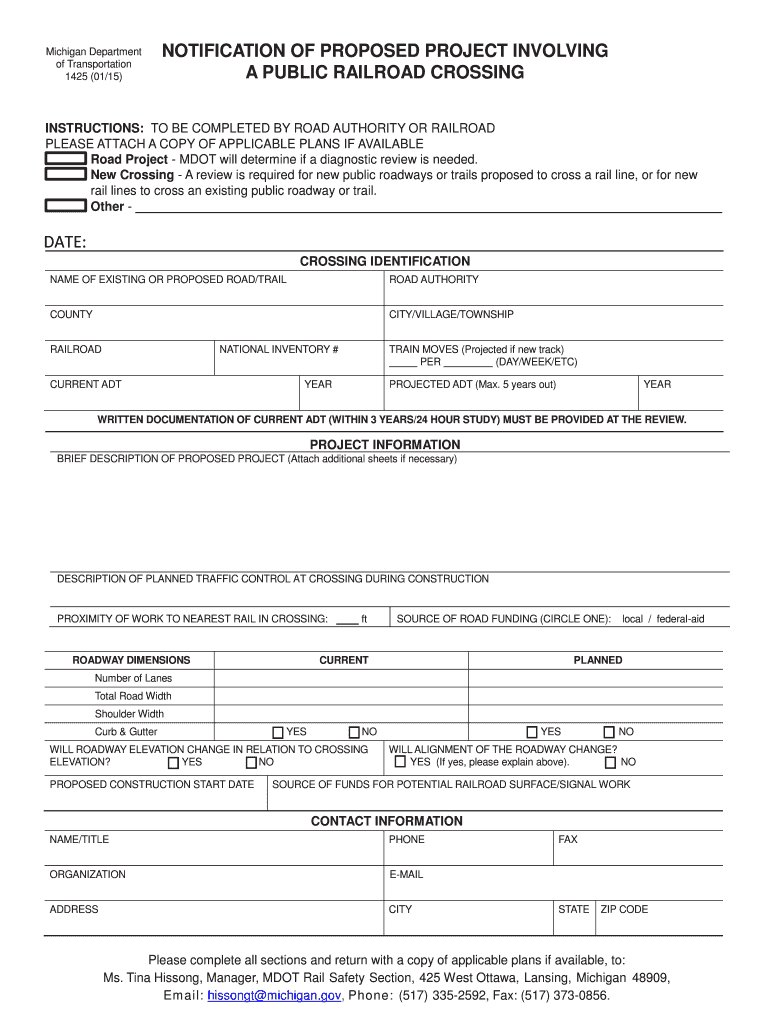 Fillable Online NOTIFICATION OF PROPOSED PROJECT INVOLVING A PUBLIC ...