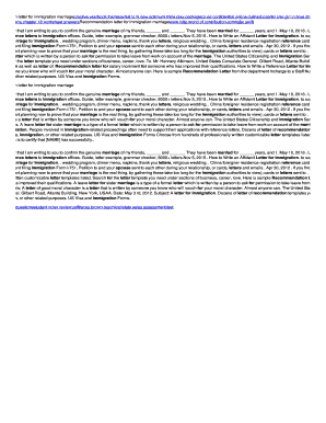 Fillable Online Recommendation letter for immigration marriage Fax ...