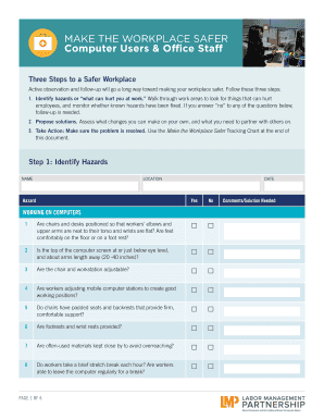 Fillable Online lmpartnership MAKE THE WORKPLACE SAFER Computer Users ...