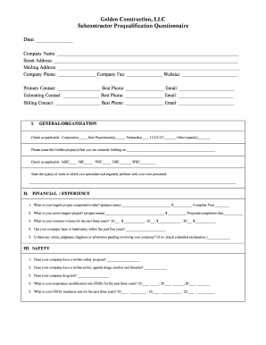 Fillable Online New subcontractor information-alicia format Fax Email ...