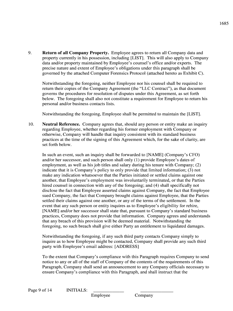 Fillable Online Return of all Company Property Fax Email Print - pdfFiller