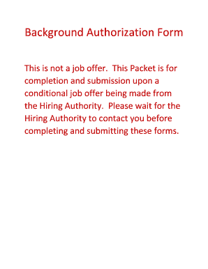 Fillable Online Background Authorization Form - vcportal.ventura.org Fax Email Print - pdfFiller