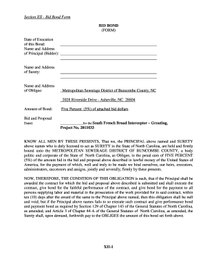 Fillable Online msdbc BID BOND (FORM) Date of Execution Name and Address - msdbc Fax Email Print ...