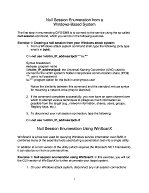 Fillable Online utc Null Session Enumeration from a - utc Fax Email ...