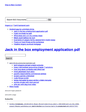 Fillable Online my melanigardner jack in the box employment application ...