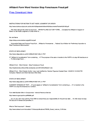 Fillable Online Affidavit Form Word Version Stop Foreclosure Fraud Fax ...