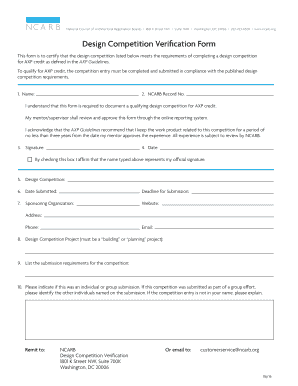 Fillable Online ncarb National Council of Architectural Registration ...