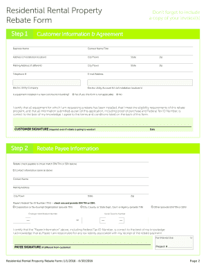 Fillable Online Residential Rental Property Rebate Form Fax Email Print ...