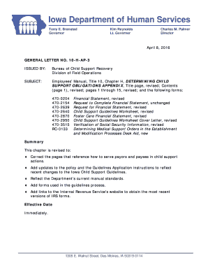 Fillable Online dhs iowa General Letter No. 10-H-AP-3. Determining ...