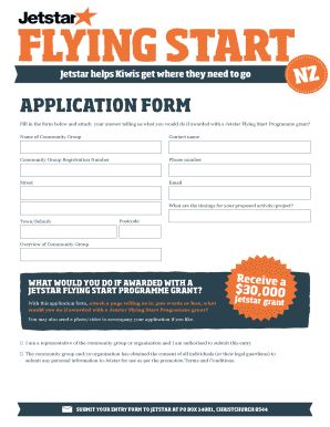 Fillable Online APPLICATION FORM - Jetstar Airways Fax Email Print ...