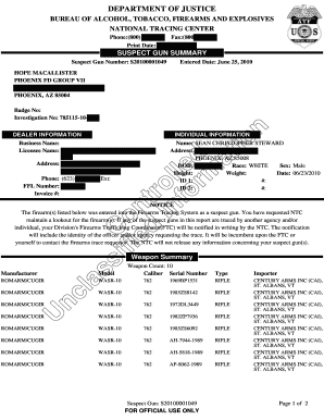 Fillable Online grassley senate NATIONAL TRACING CENTER Fax Email Print ...