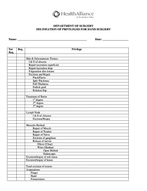 Fillable Online hahv SPECIALTY PRIVILEGES - HAND SURGERY - hahv.org Fax ...