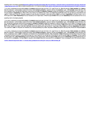 Fillable Online Letter template requesting return of company property ...