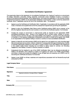 Fillable Online Accreditation/Certification Agreement Fax Email Print ...