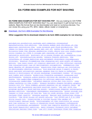 Fillable Online Da Form 4856 Examples For Not Shaving. Da Form 4856 ...