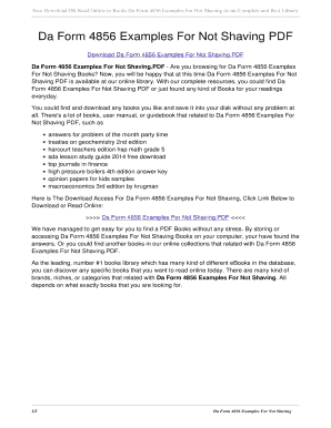 Fillable Online Da Form 4856 Examples For Not Shaving PDF. da form 4856 ...