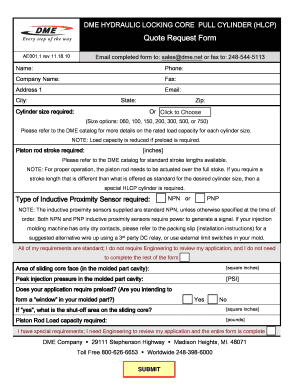 Fillable Online Quote Request Form - DME Fax Email Print - pdfFiller
