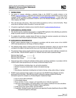 Fillable Online PEDESTRIAN BRIDGE CHECKLIST Fax Email Print - pdfFiller