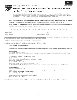 Fillable Online fhsaa Florida High School Athletic Association Revised ...