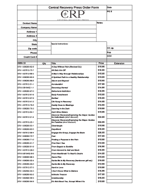 Fillable Online 160128 CRP Order Form Template Revised Fax Email Print ...