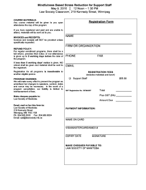 Fillable Online COURSE MATERIALS: Registration Form NAME INVOICES and ...