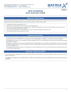 Fillable Online NEW BUSINESS APPLICATION FORM - courtneycapital.co.za ...