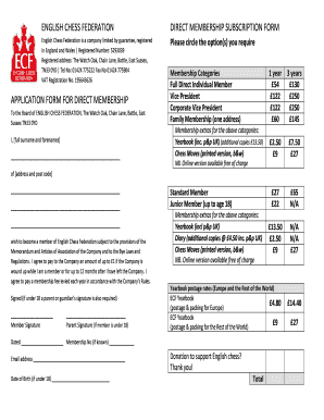 Fillable Online englishchess org english chess federation application ...