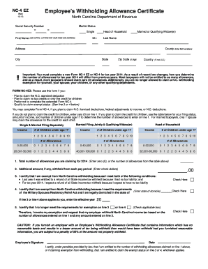 Fillable Online co forsyth nc Employee's Withholding Allowance ...