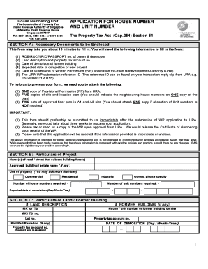 Fillable Online iras gov Application for House Number and Unit Number ...