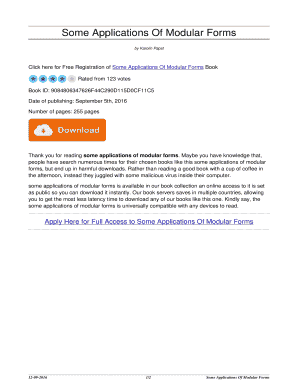 Fillable Online Some Applications Of Modular Forms. some applications of modular forms Fax Email ...