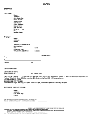 Fillable Online OPERATOR: Fax Email Print - pdfFiller