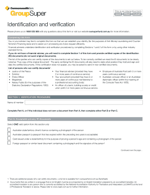 Fillable Online Identification & verification - oursuperfund.com.au Fax Email Print - pdfFiller