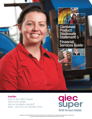 Fillable Online Combined Product Disclosure Statement Financial Services Guide Fax Email Print ...