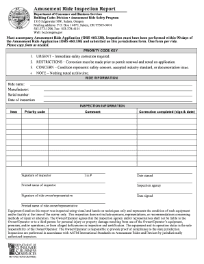Fillable Online oregon Amusement Ride Inspection Report - oregon.gov ...